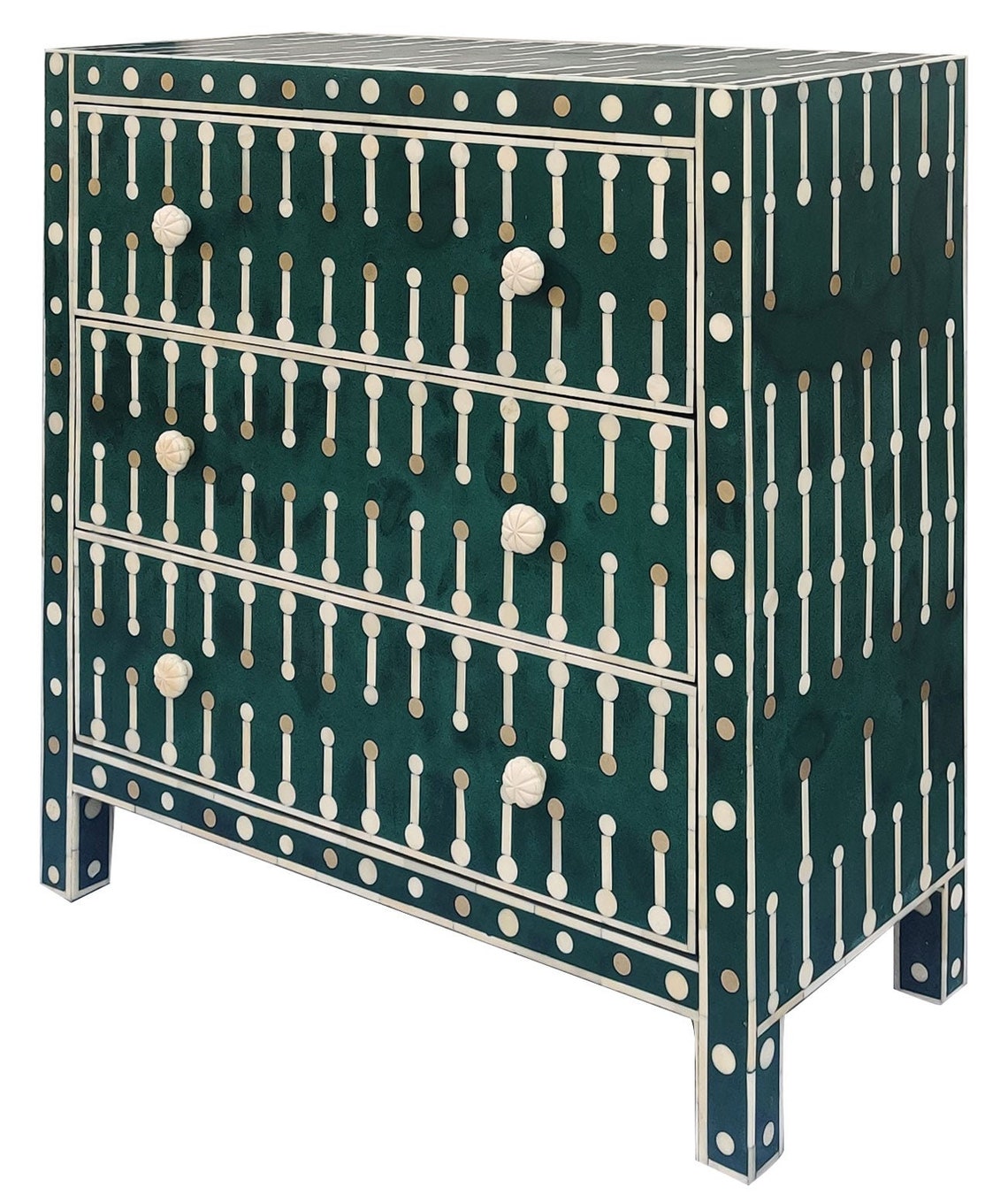 Bone Inlay Three Drawer Dresser Bone Inlay Chest of Drawers - Etsy