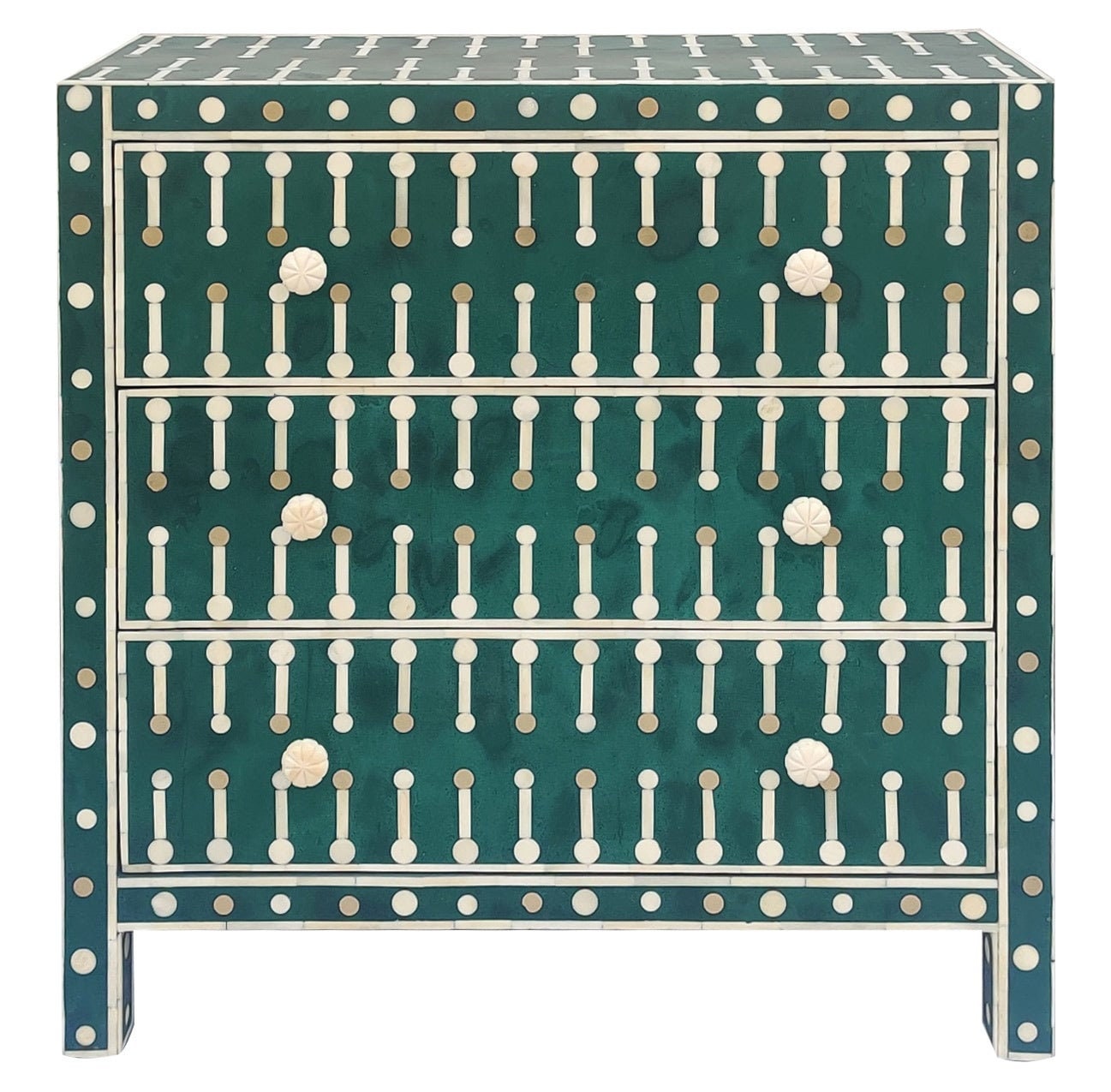 Bone Inlay Three Drawer Dresser Bone Inlay Chest of Drawers - Etsy