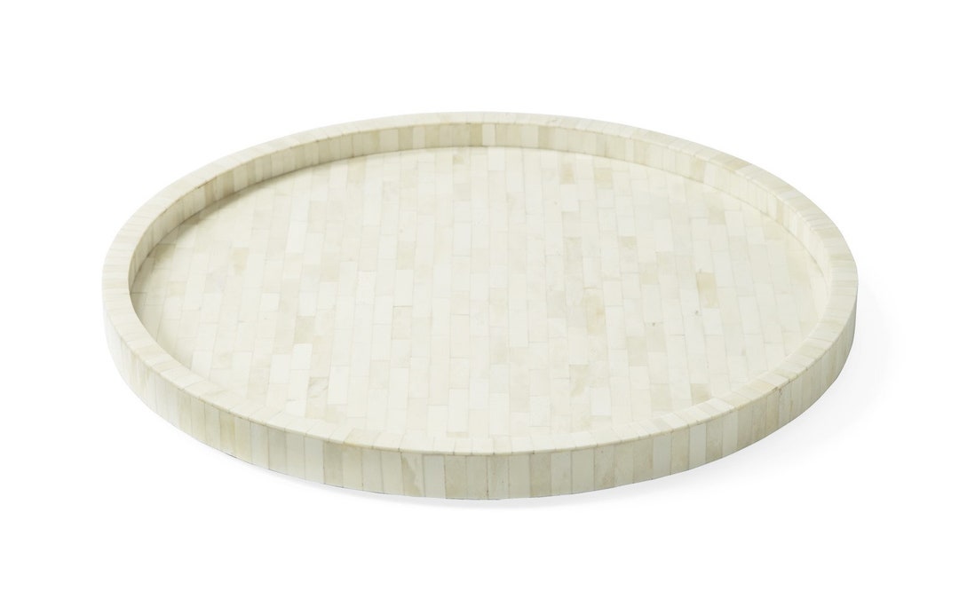 Round Bone Inlay Tray Bone Inlay Serving Tray Full Bone - Etsy