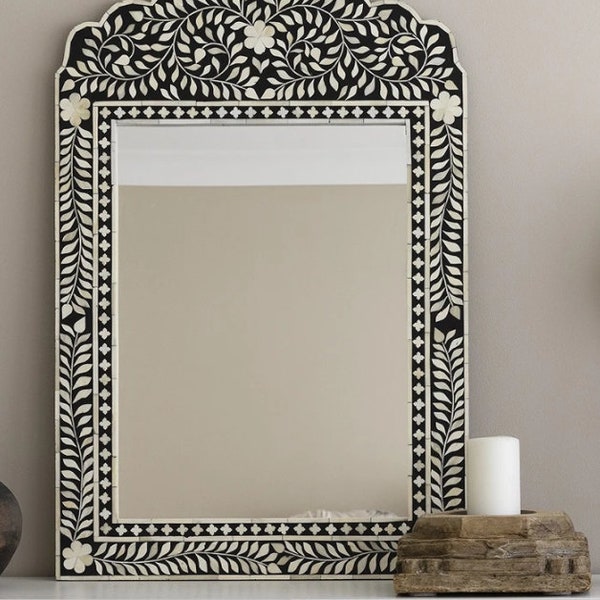 Bone Inlay Mirror - Etsy