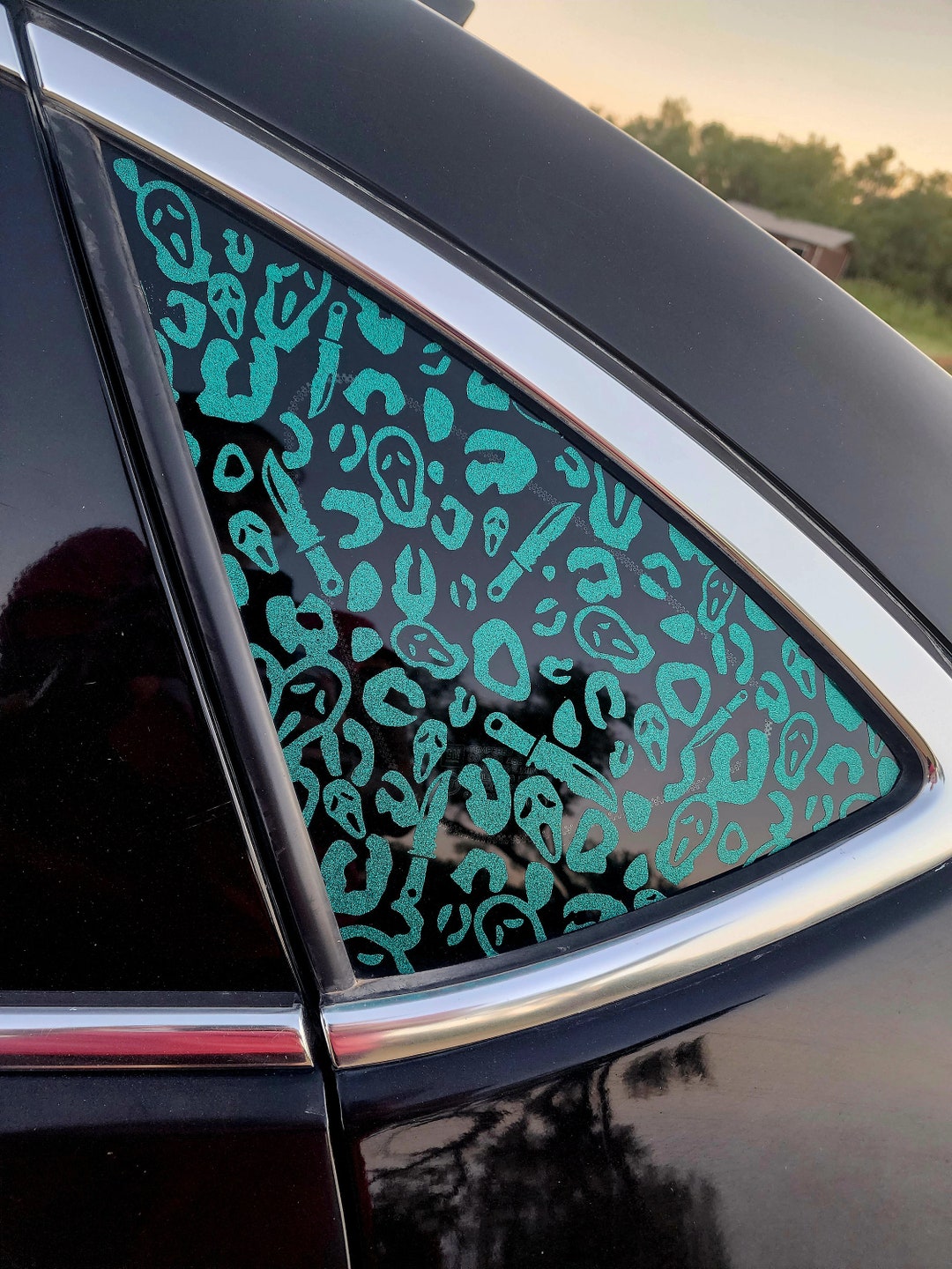 Ghost Face Teal Decal - Etsy