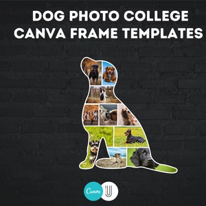 Dog and Paw Photo Collage Design on Canva Frame Template,printable Paw ...
