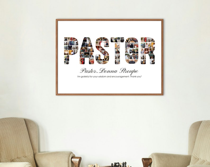 Pastor Appreciation Photo Collage: Personalized Church Group Gift ...