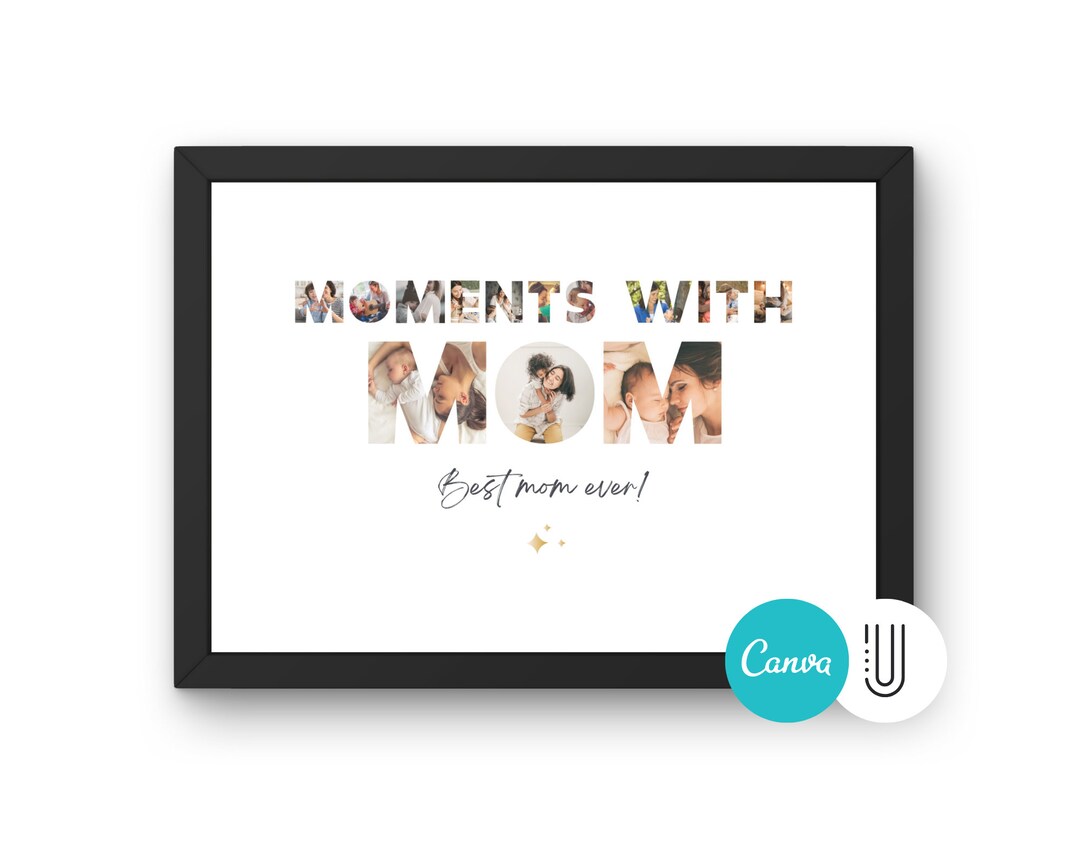 Moments With Mom Photo Frame, Personalized Mom Frame, Mom Print Photos ...