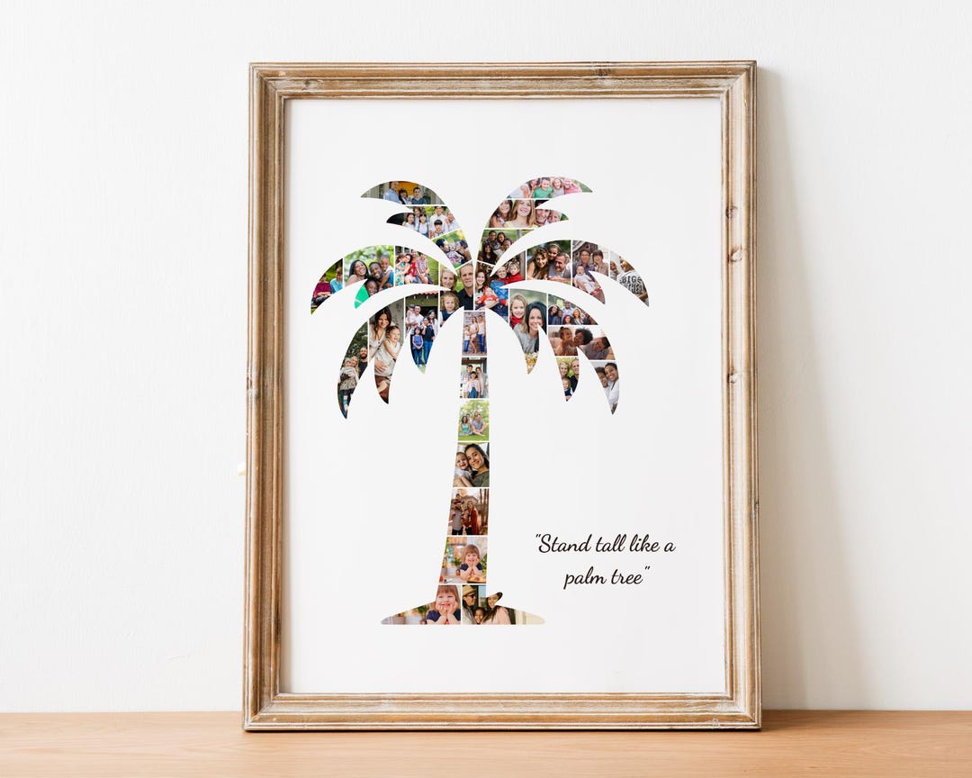 Palm Tree Photo Collage Template: Beach Theme (digital File) - Etsy