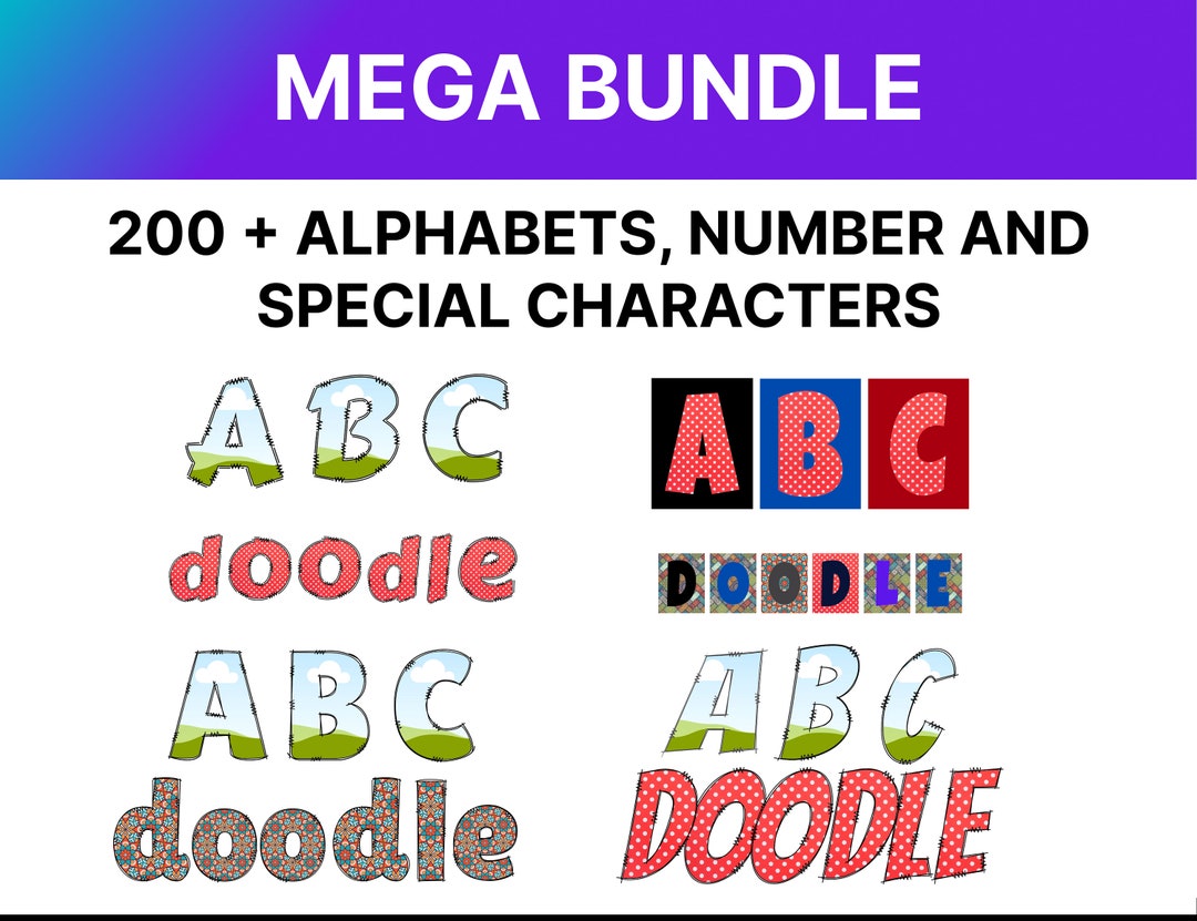 Design and Sell Custom Doodle Alphabet Letters in Canva Using the ...