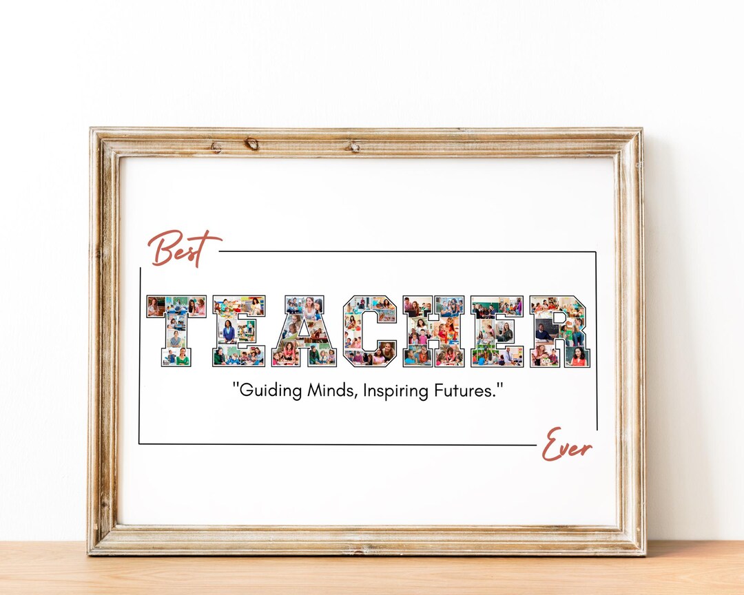 Personalized Teacher Photo Frame & Collage -thoughtful Gifts for ...