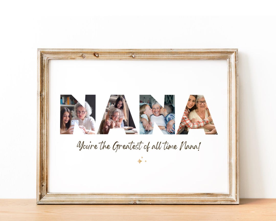 Nana Print Photos, Canva Template of Nana Collage,mothers Day Gift for ...