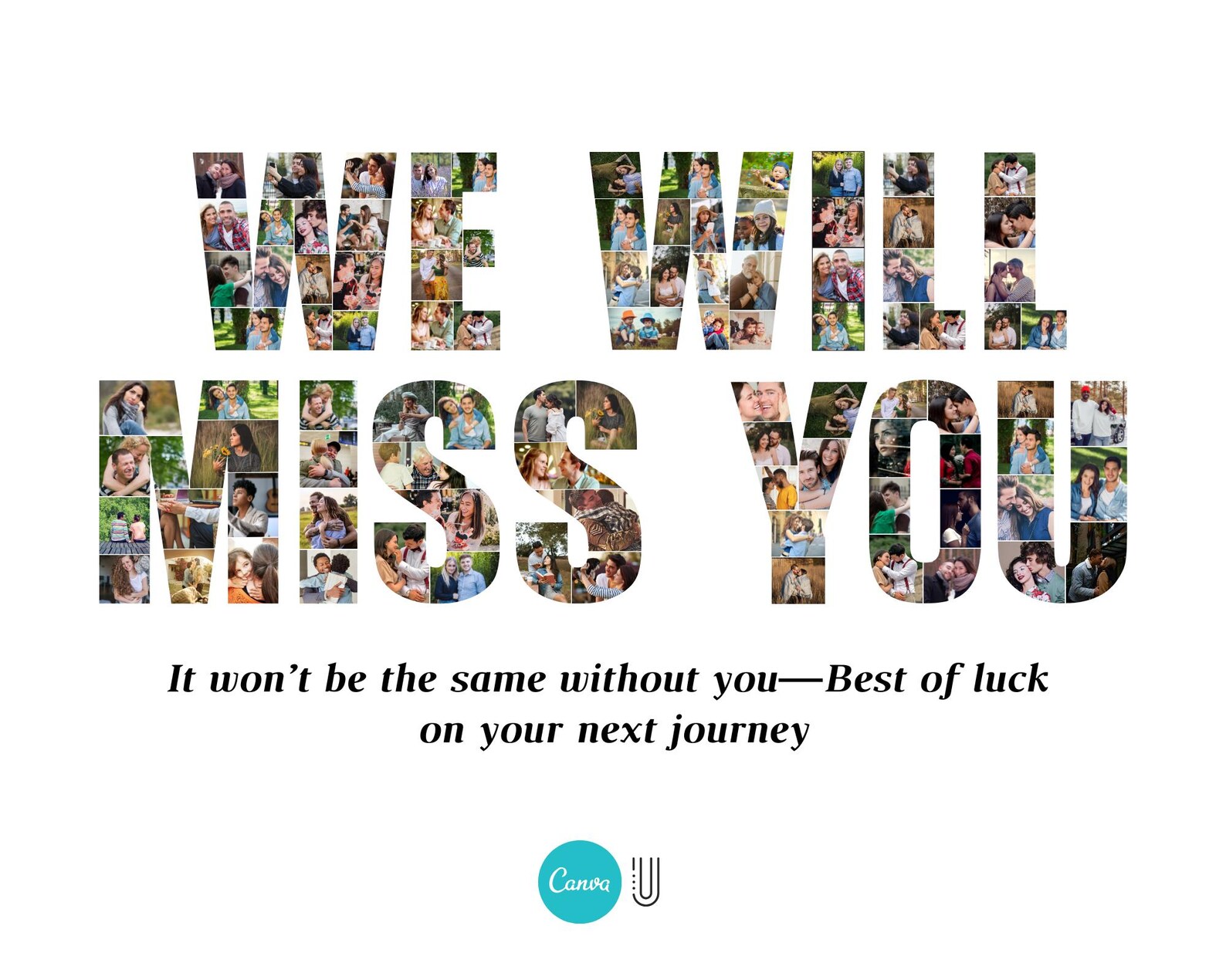 Farewell Photo Collage: Personalized Goodbye Gift (digital Download) - Etsy