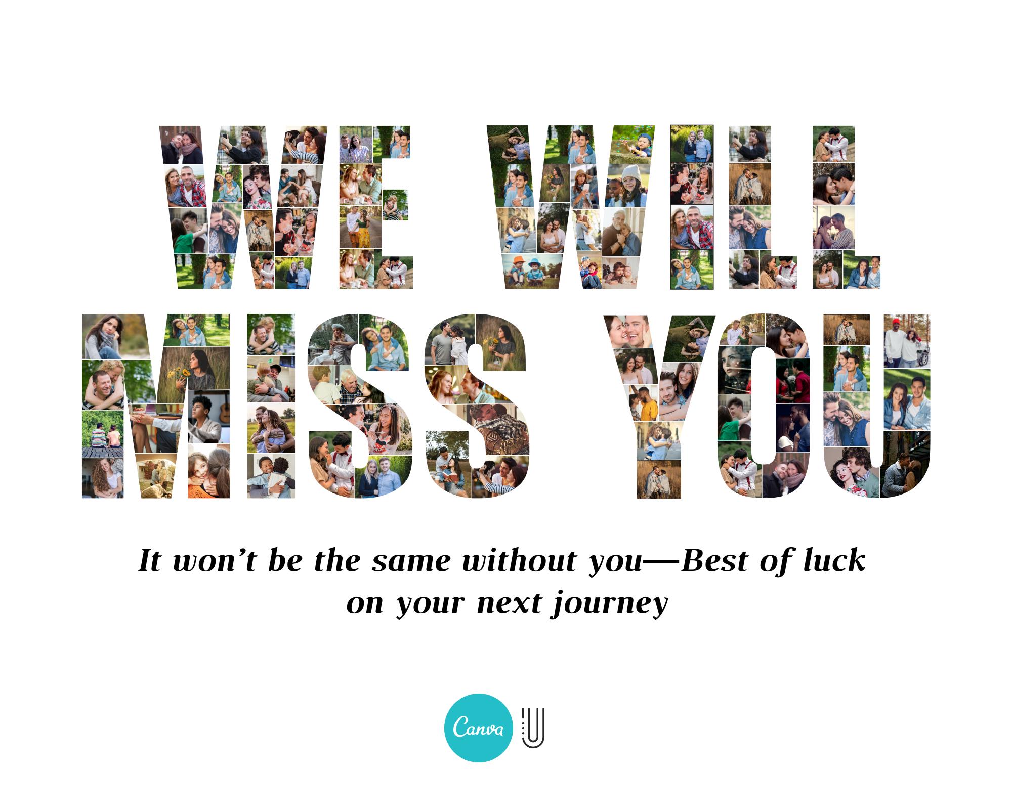Farewell Photo Collage: Personalized Goodbye Gift (digital Download) - Etsy