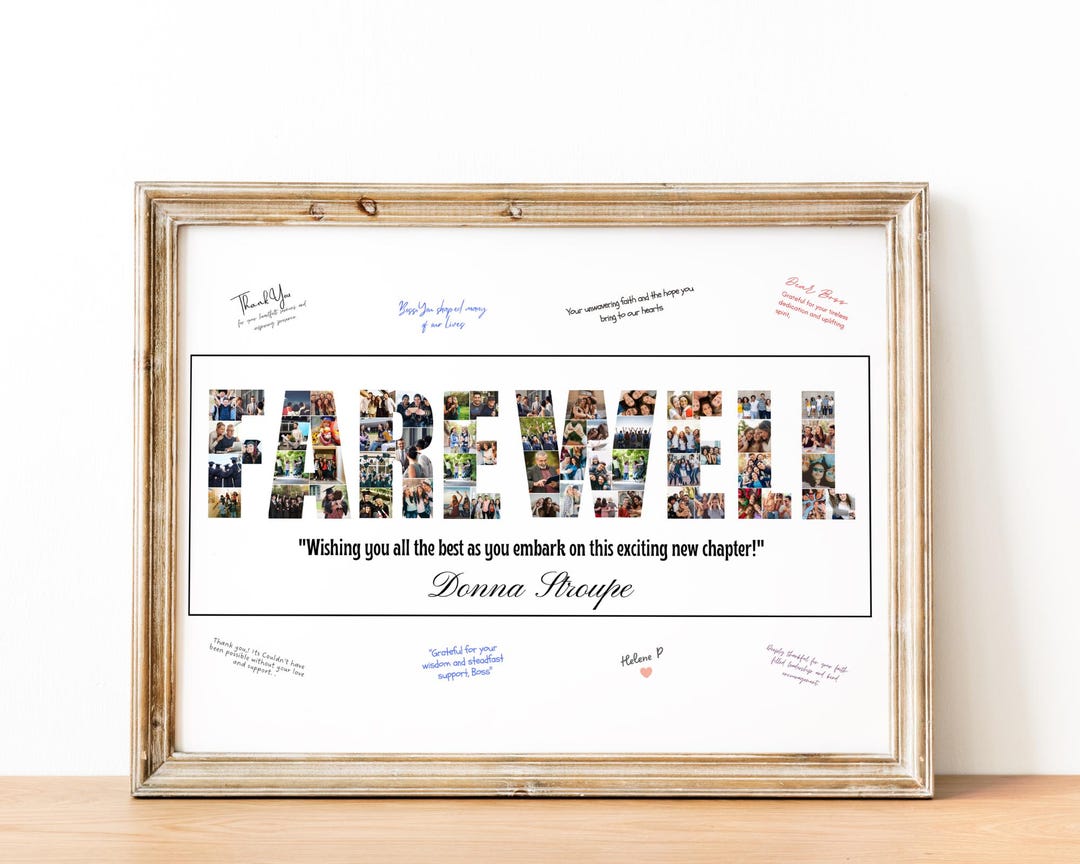 Personalized Farewell Photo Collage Gift: Retirement Keepsake (digital ...