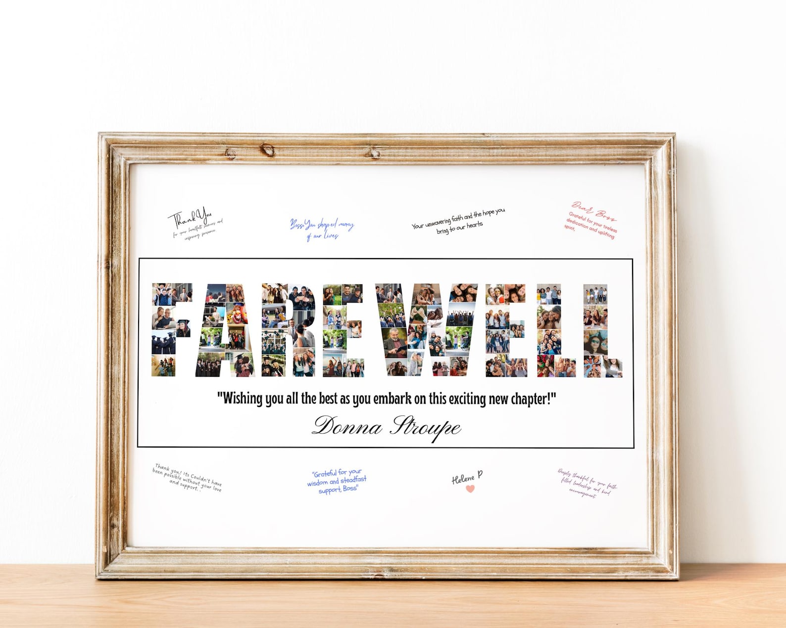 Personalized Farewell Photo Collage Gift: Retirement Keepsake (digital ...