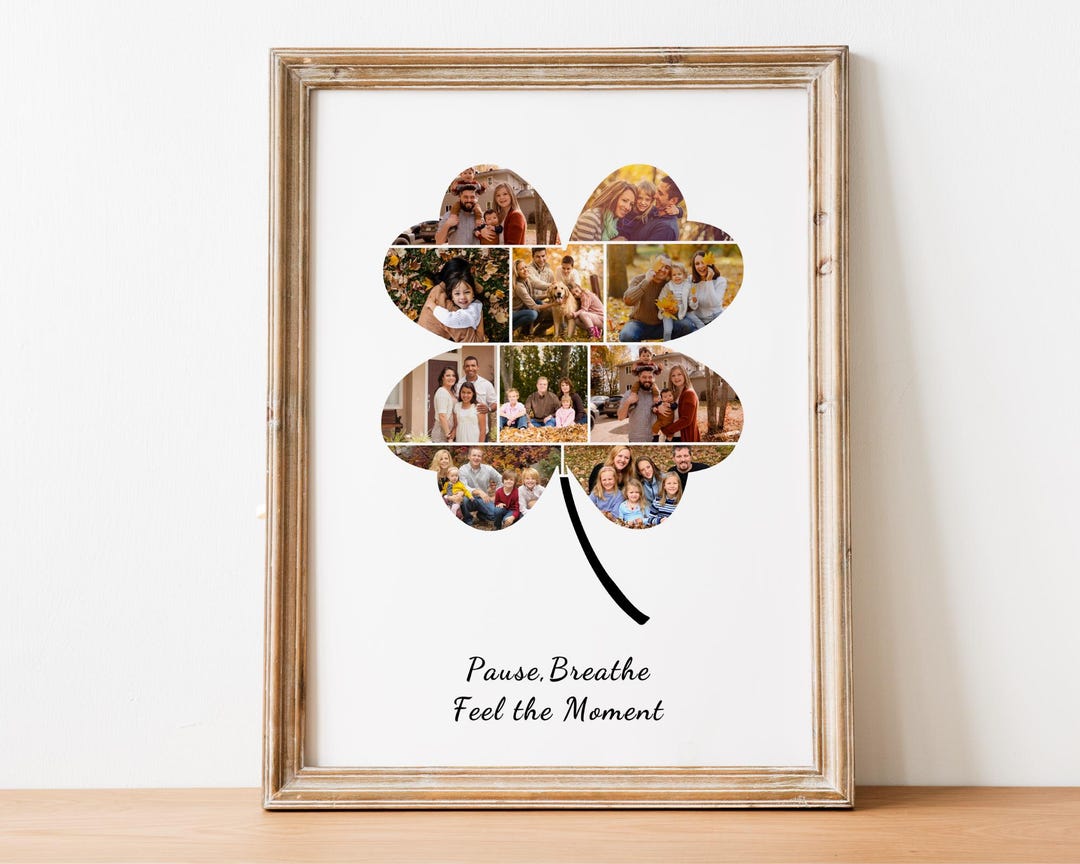 Shamrock Photo Collage Template: Irish Celtic Design (digital Download ...