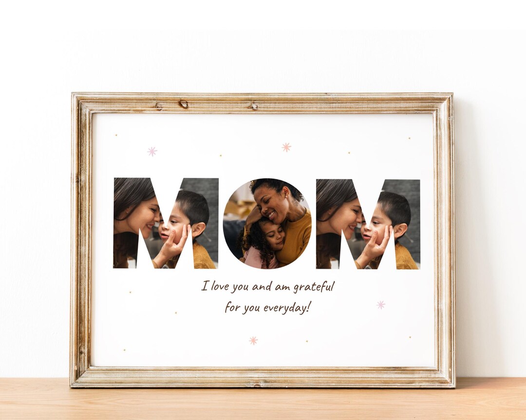 Mom Collage, Mom Photo Frame, Personalized Mom Frame, Mom Print Photos ...