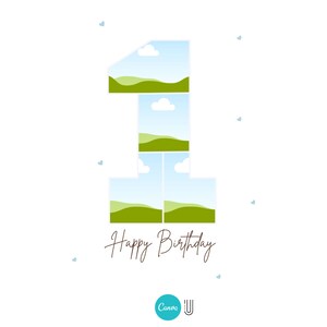 Number One, First Birthday Digital Download,birthday Number 1 Collage ...