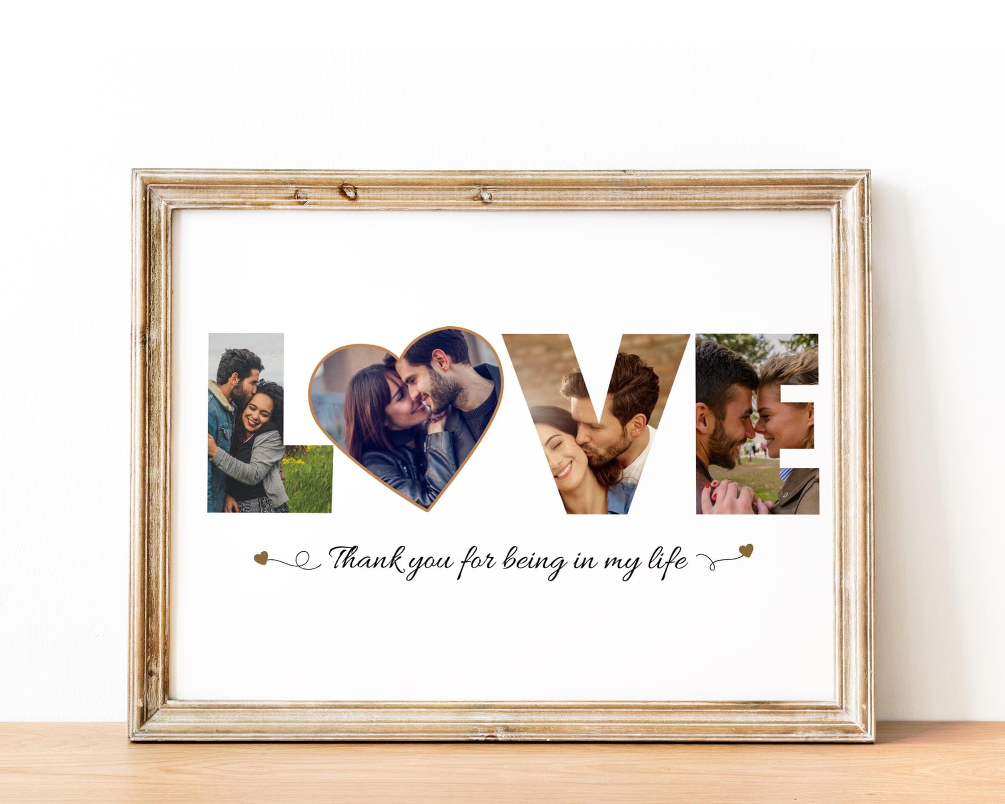 Love Photo Collage Template, Anniversary Gift (digital Download) - Etsy