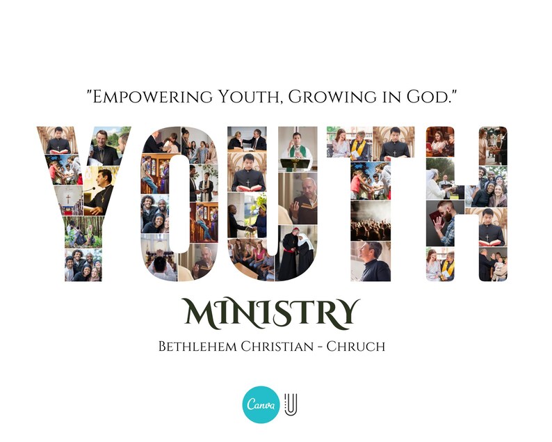 Custom Photo Collage for Youth Ministry – Christian Gift for Pastor ...