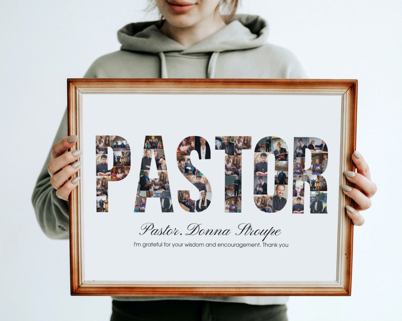 Pastor Photo Collage Gift for Youth Anniversary, 5 Years Pastor, Pastor ...
