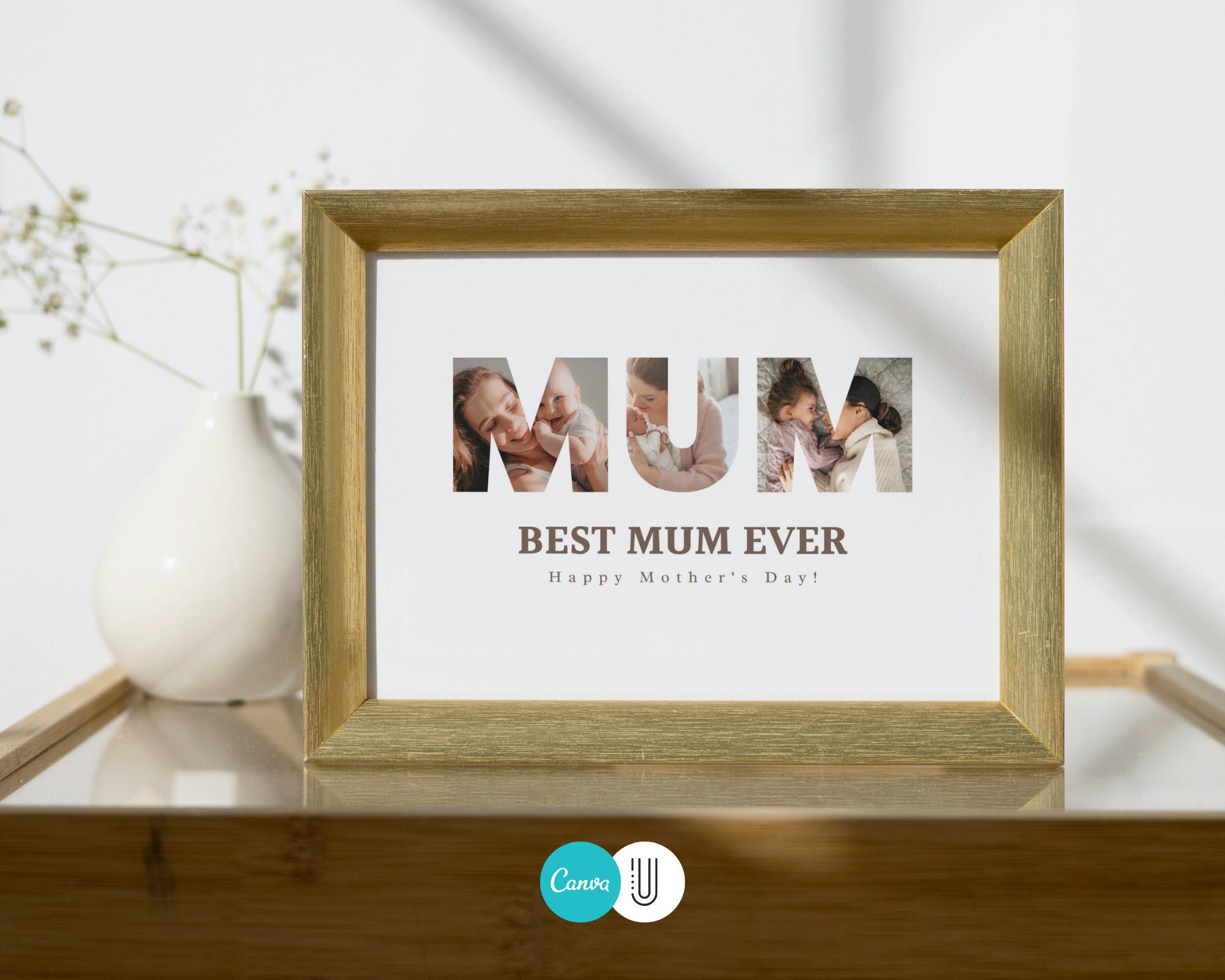 Mum Photo Frame, Personalized Mum Frame, Mom Print Photos, Canva ...