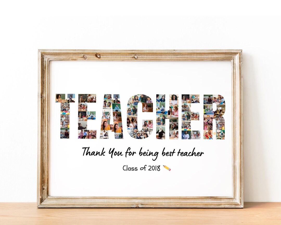 Personalized Teacher Photo Collage Gift (digital Download) - Etsy