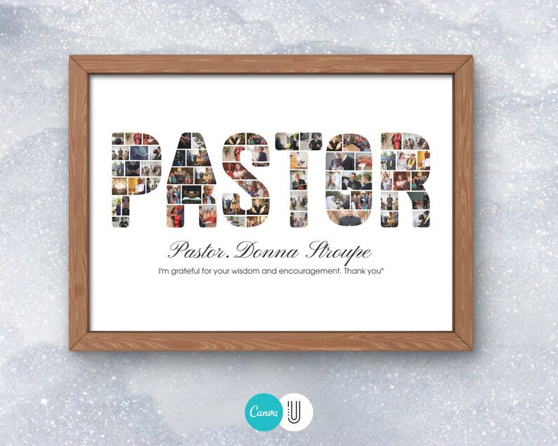 Pastor Appreciation Photo Collage: Personalized Church Group Gift ...