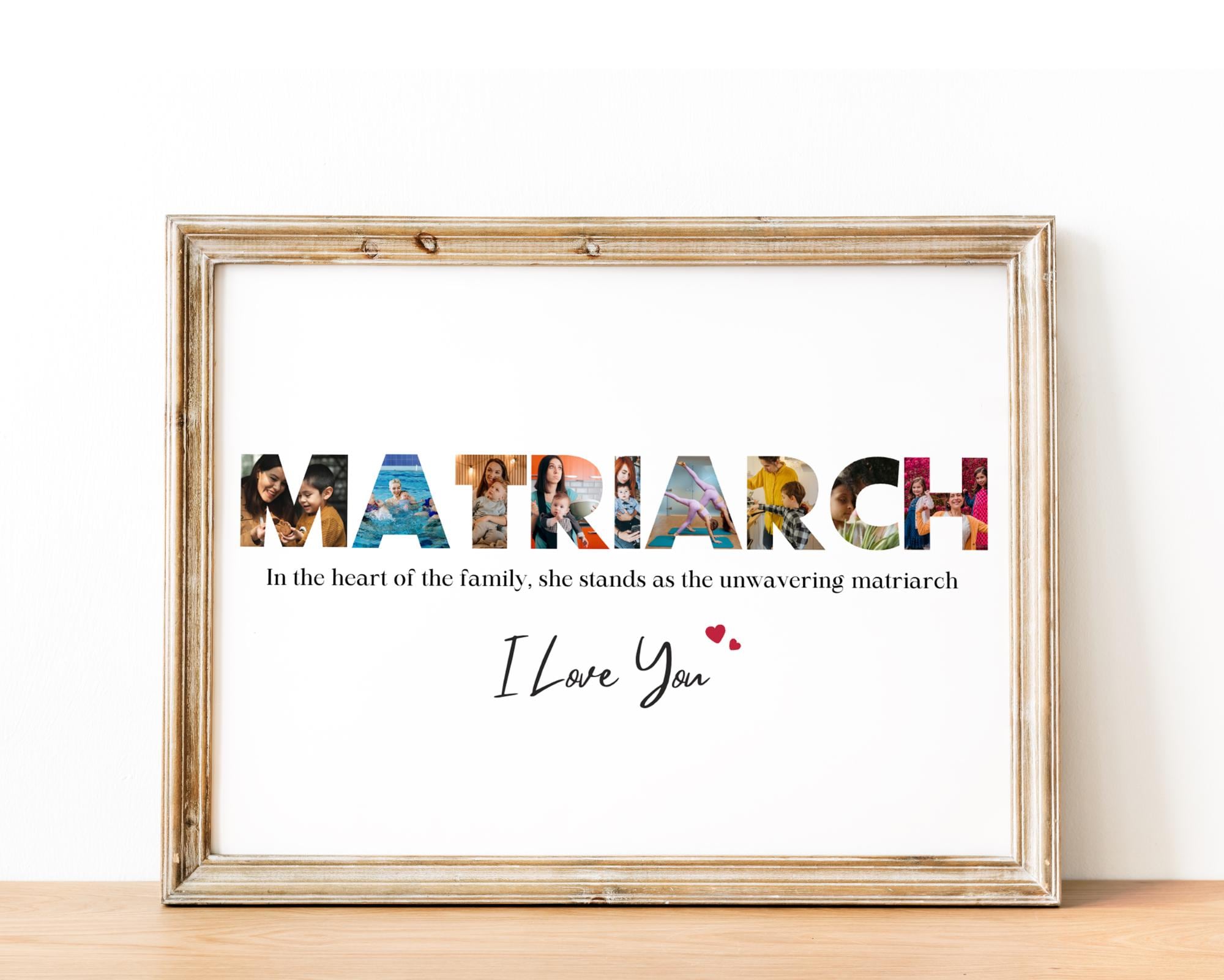 Matriarch Photo Frame, Personalized Matriarch Frame, Matriarch Print ...