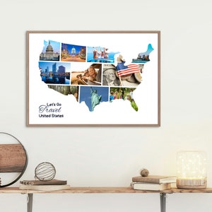 United States Photo Collage, Custom Photo Collage Gift , America ...