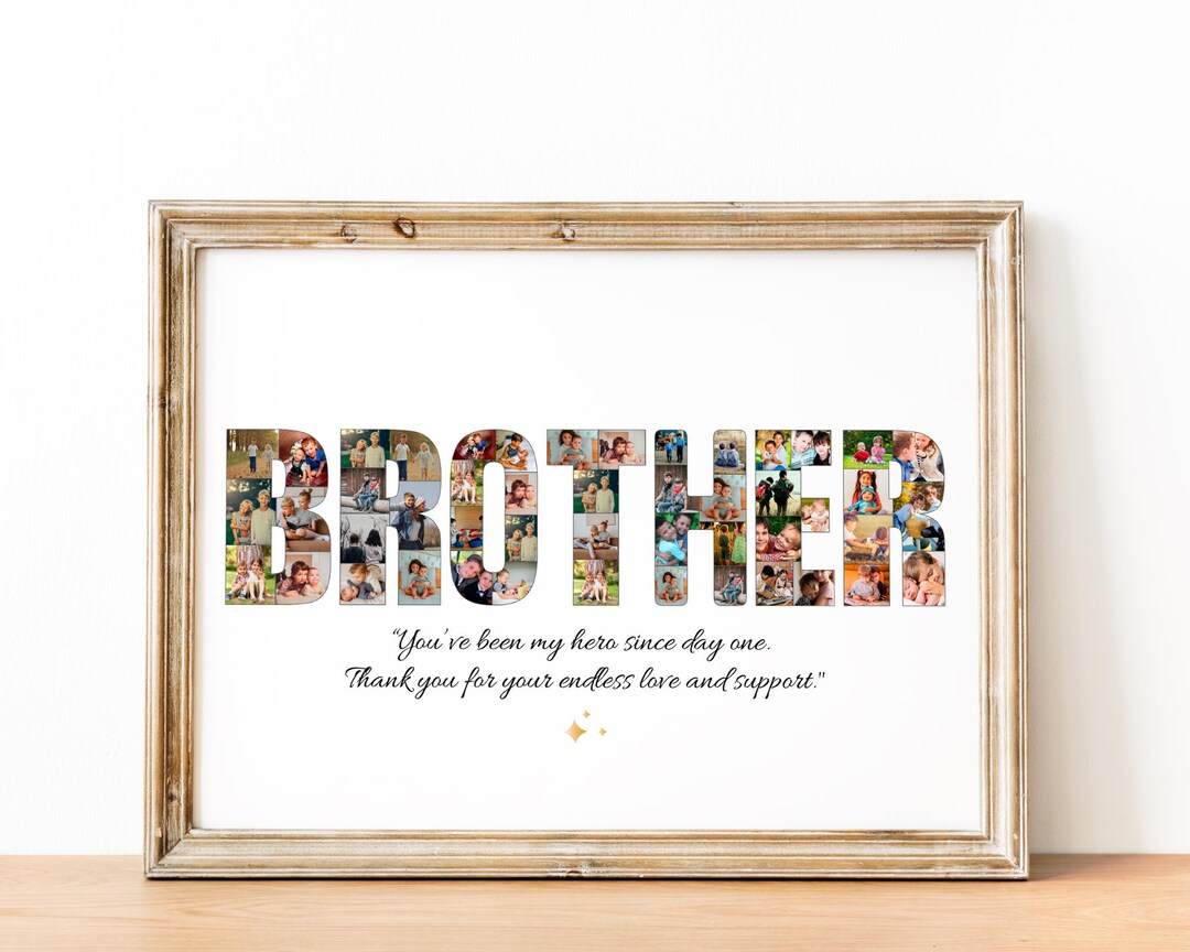 Personalized Brother Photo Collage Frame (instant Download) - Etsy