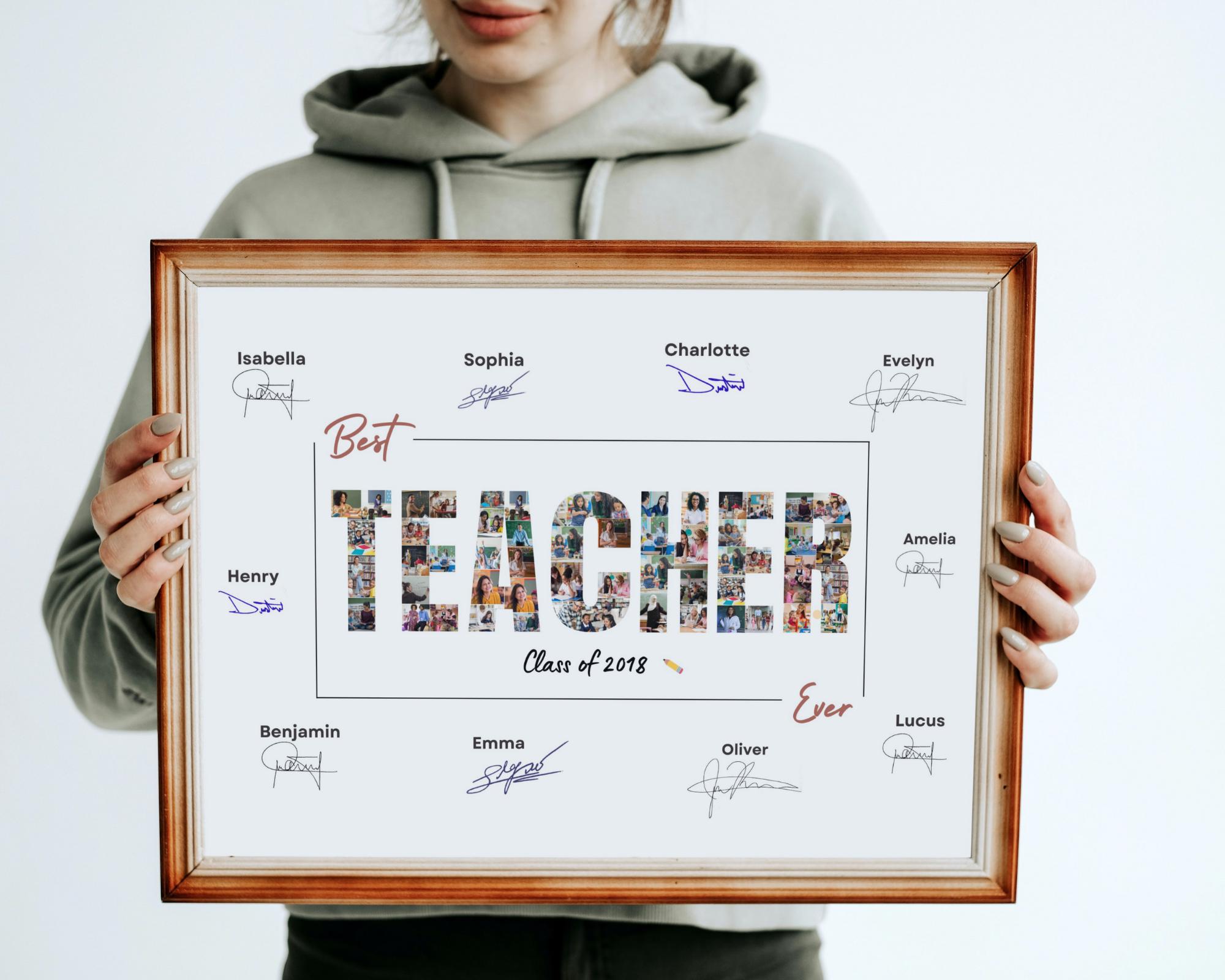 Personalized Teacher Photo Collage Gift (digital Download) - Etsy