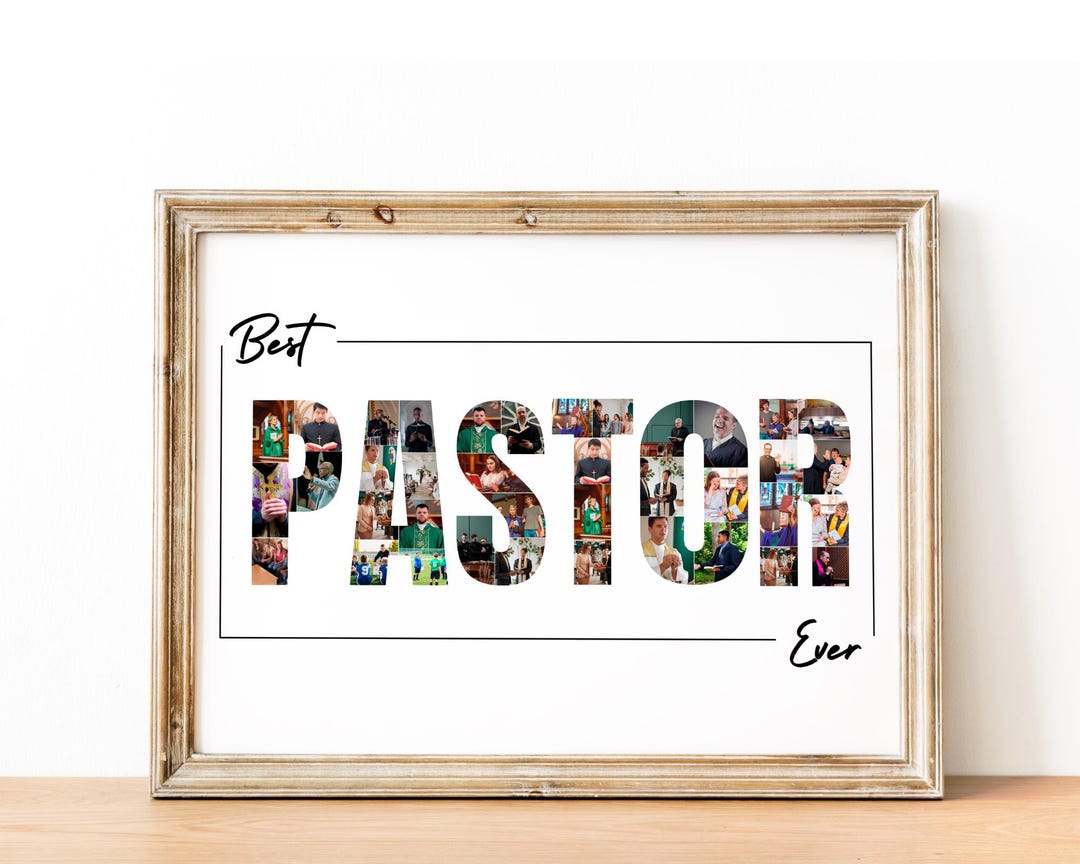 Pastor Appreciation Photo Collage Gift (canva Digital File) - Etsy