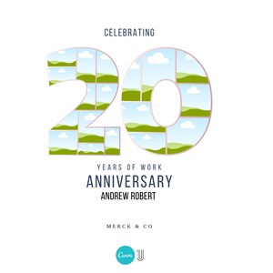 20th Work Anniversary Photo Collage Gift (digital Download) - Etsy