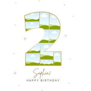 Number Two,second Birthday Digital Download,birthday Number 2 Collage ...