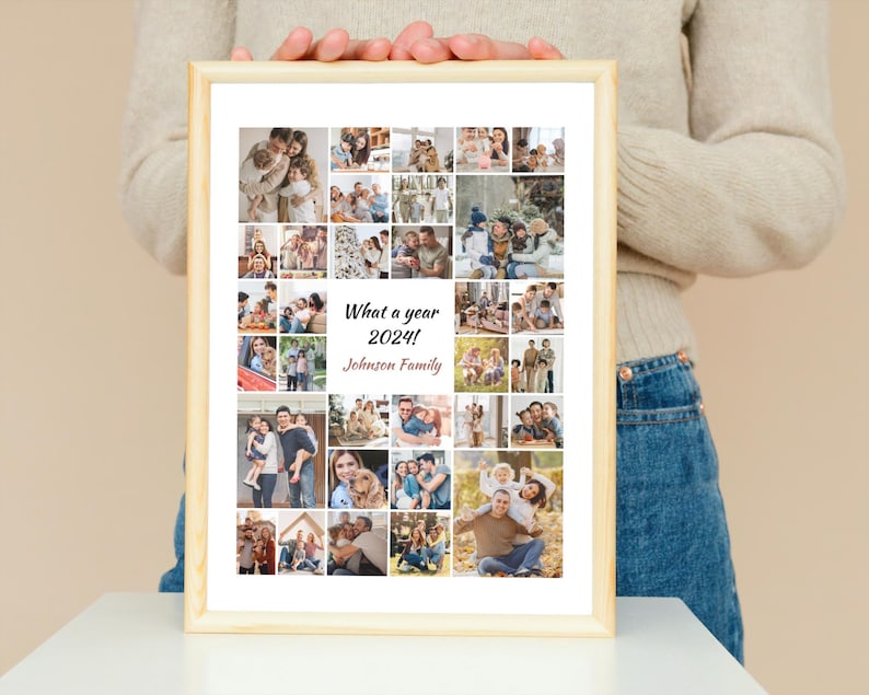 Year in Review Photo Collage, Canva Template (digital Download) - Etsy