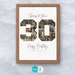 30 Collage Frame Canva Editable , 30 Number Collage Frame ,30th ...