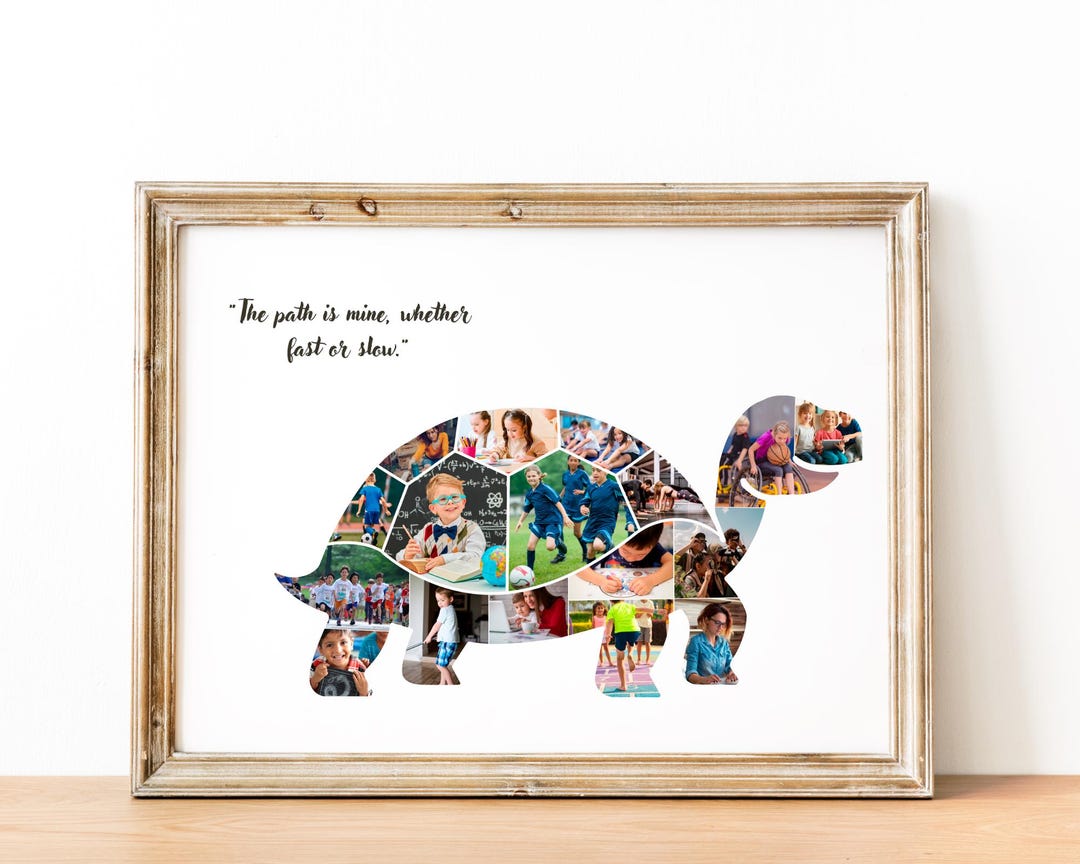 Tortoise Shape Photo Collage Template, Nursery Wall Art, Boys Bedroom ...