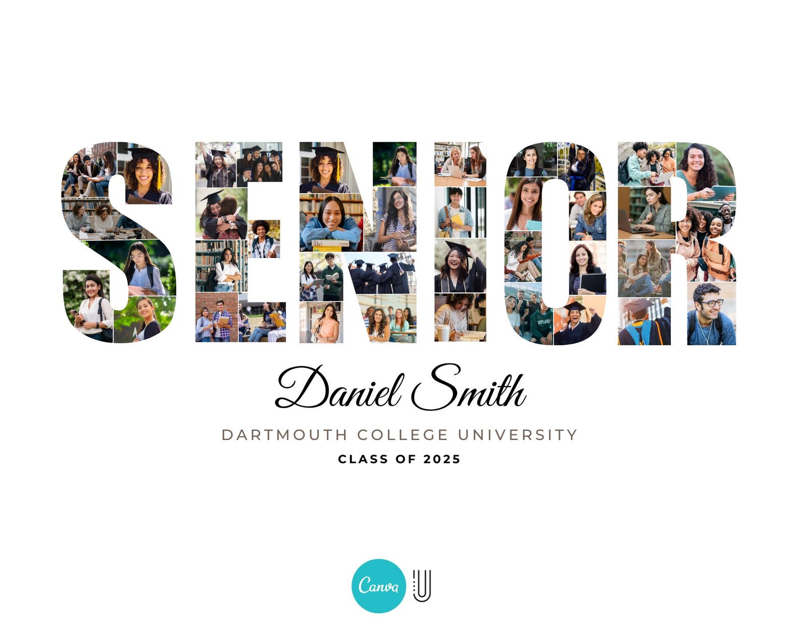 Custom Senior Photo Collage: Graduation Keepsake (digital Download) - Etsy