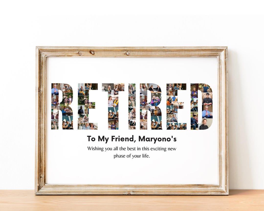 Custom Retirement Photo Collage: Farewell Gift (digital File) - Etsy