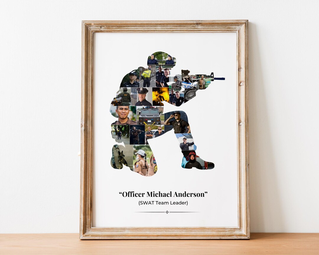 Personalized Police Officer Photo Collage, Law Enforcement Retirement ...