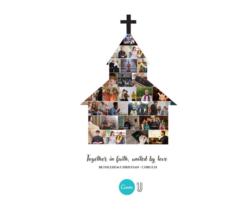 Personalized Church Photo Collage: Pastor Appreciation Gift (digital ...