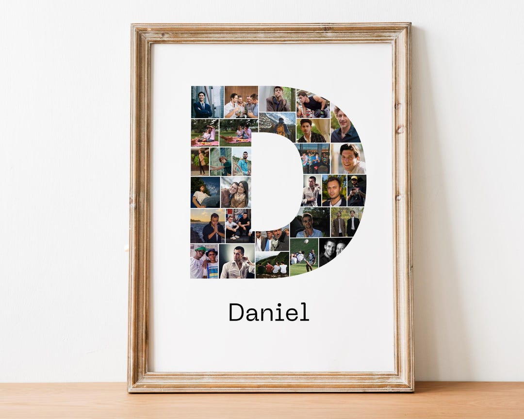 Custom Letter D Photo Collage - Personalized Gift (digital File) - Etsy