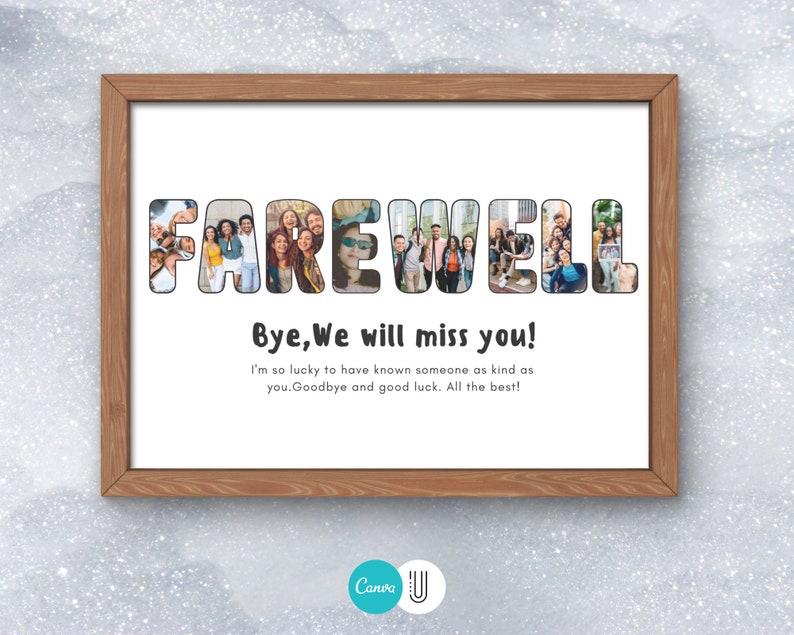 Farewell Custom Gift Collage, Goodbye Gift,resignation Farewell ...