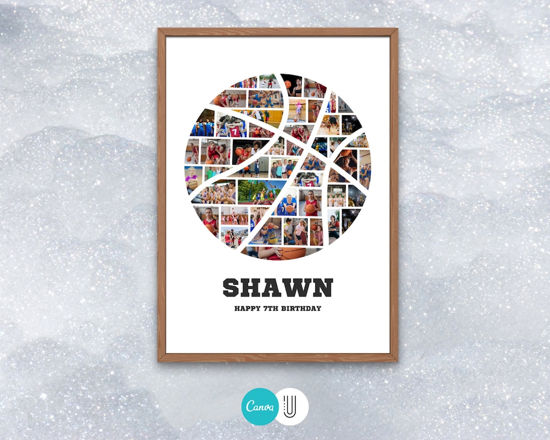 Basketball Photo Collage, Sport Photo Collage, Template Design Photo ...