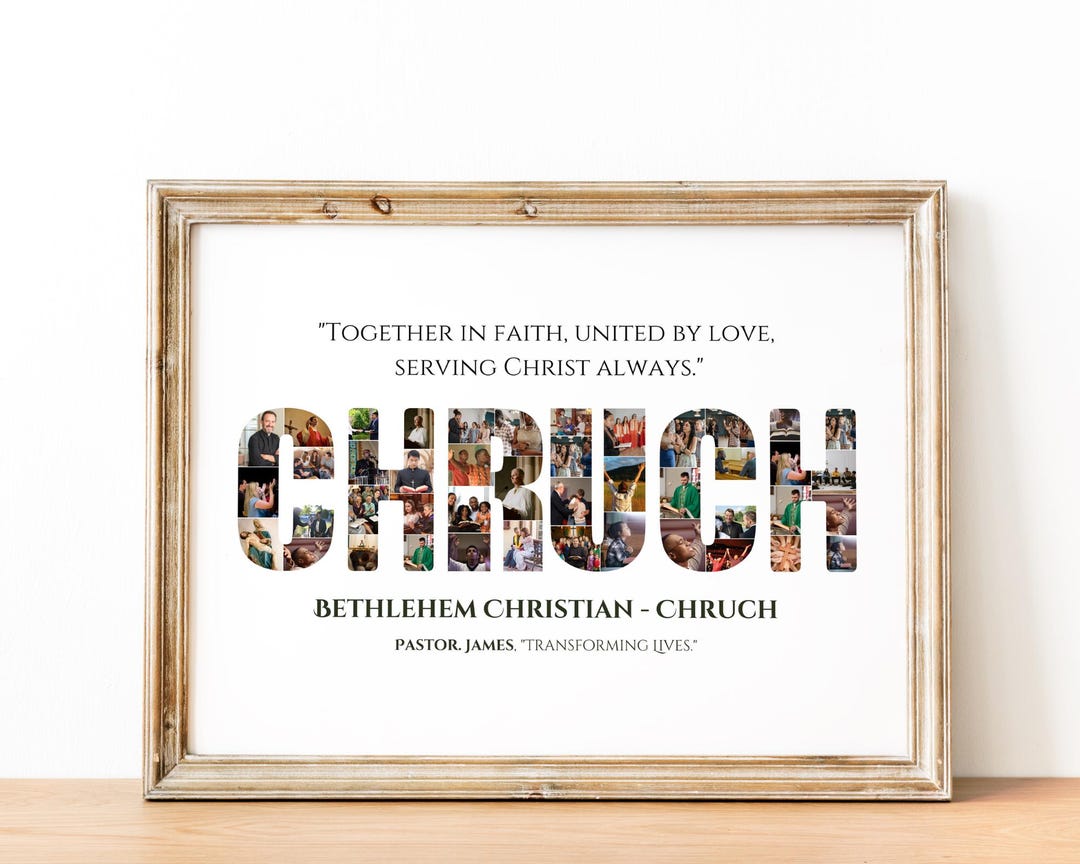 Personalized Church Photo Collage Gift (digital File) - Etsy