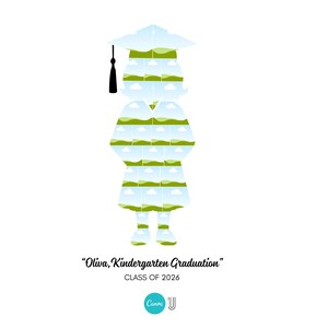 Little Girl Kindergarten Graduation Photo Collage Editable Canva ...
