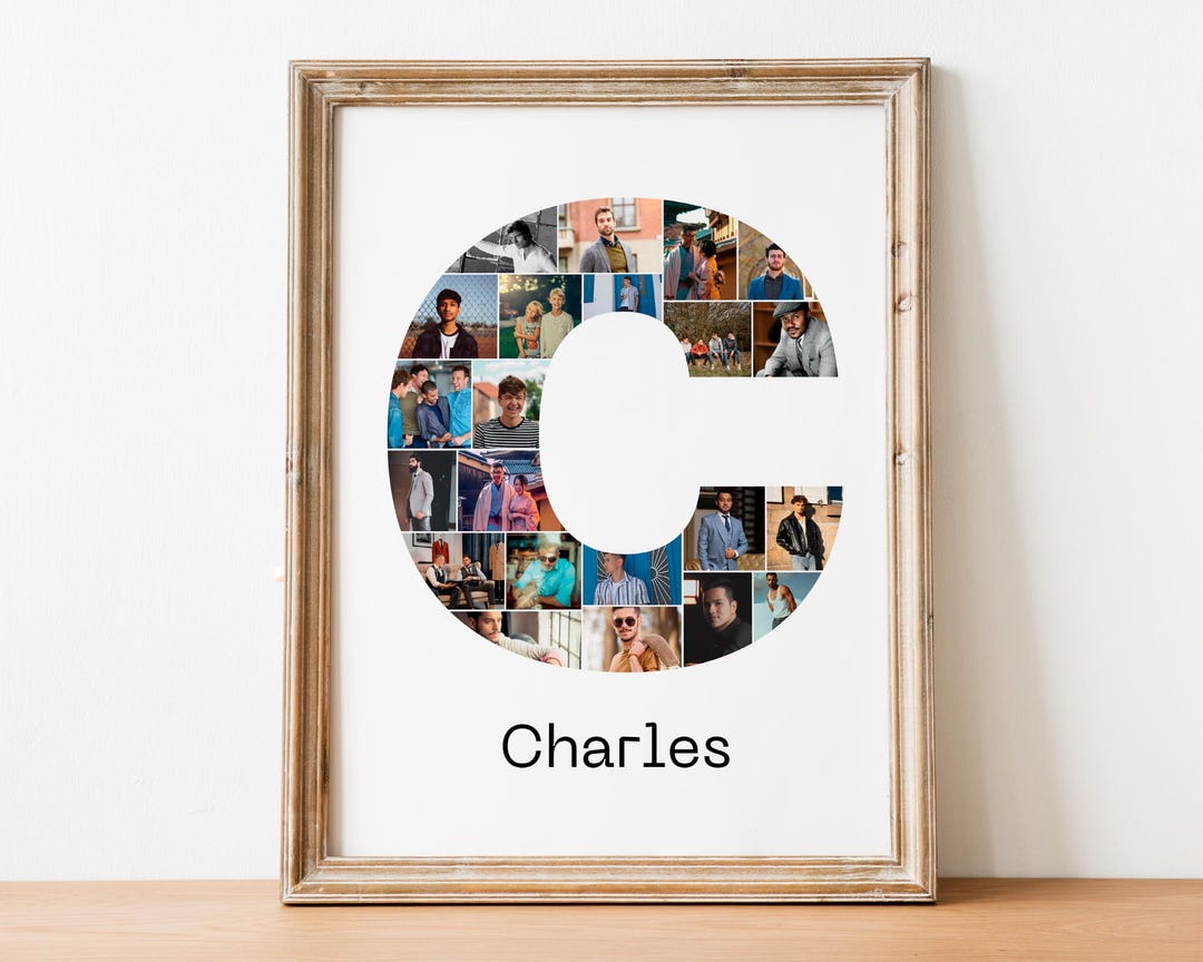 Custom Letter C Photo Collage – Personalized Name – Printable Digital ...