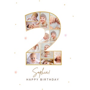 Number Two,second Birthday Digital Download,birthday Number 2 Collage ...