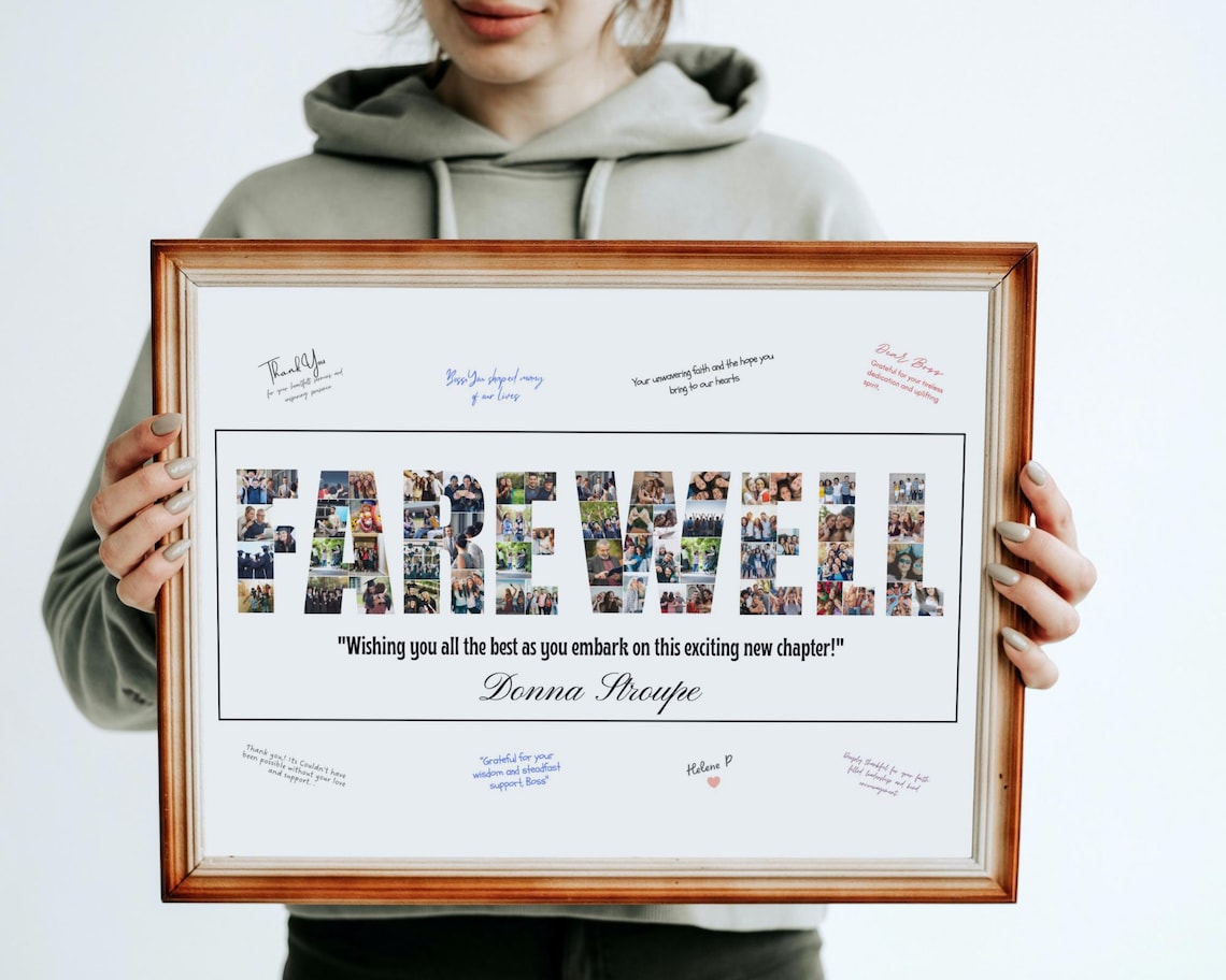 Personalized Farewell Photo Collage Gift: Retirement Keepsake (digital ...