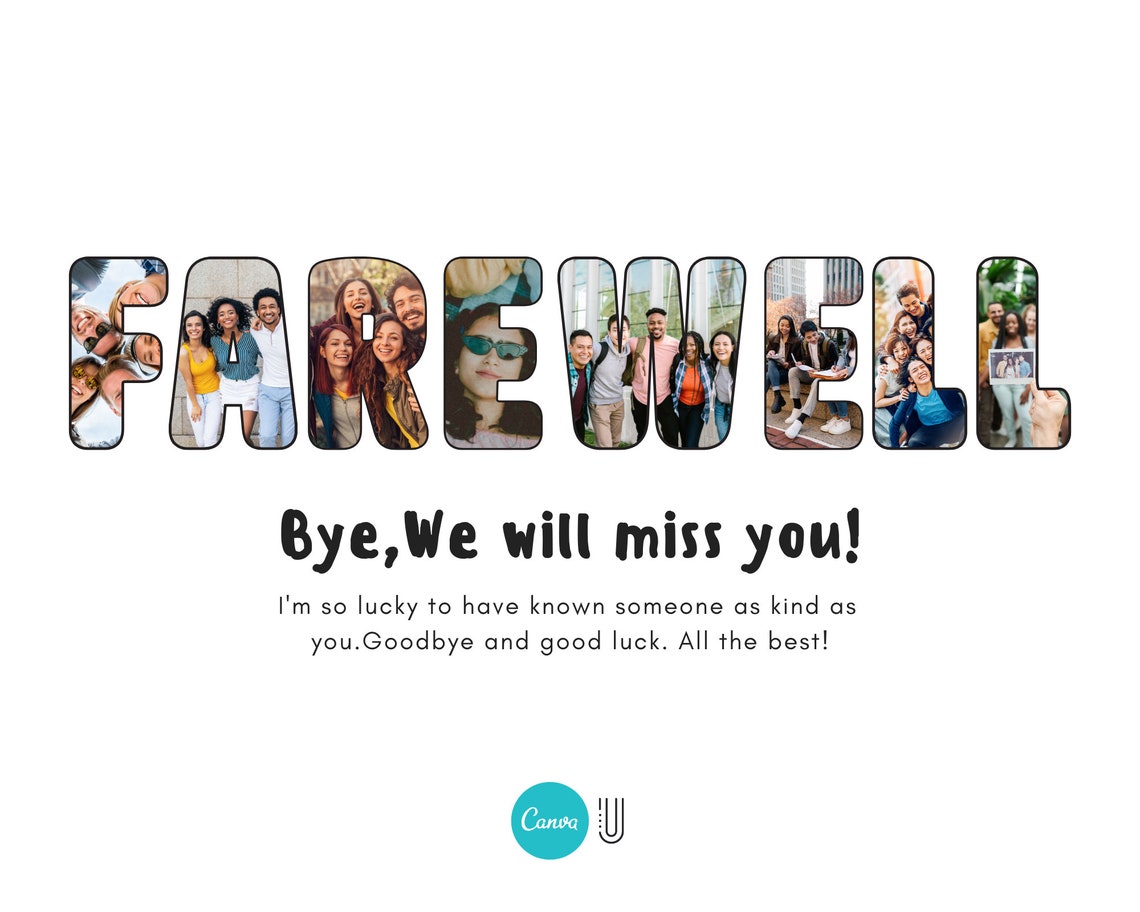 Farewell Signature Photo Frame Printable for Coworker or Boss Leaving ...