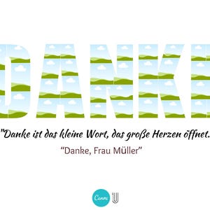 Personalized 'DANKE' Picture Collage,thank You Gift for Teachers,mom ...