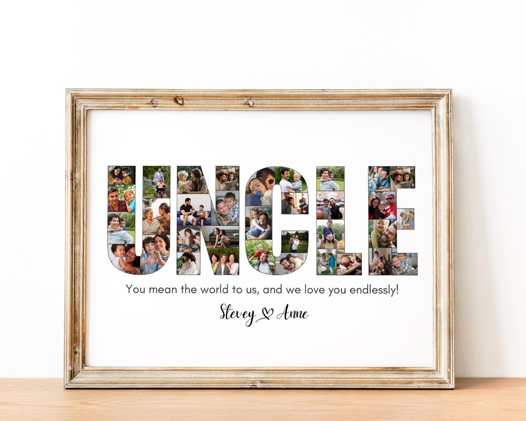 Uncle Picture Frame,uncle Photo Collage,best Uncle Print,unique Gift ...